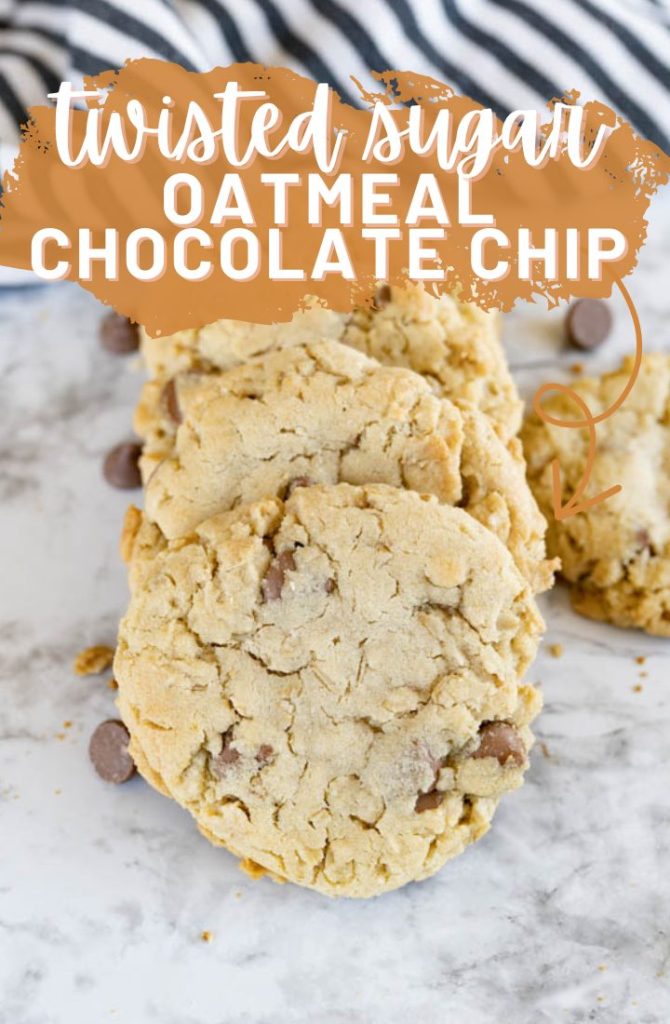 Twisted Sugar Oatmeal Chocolate Chip Cookie - Cookies for Days
