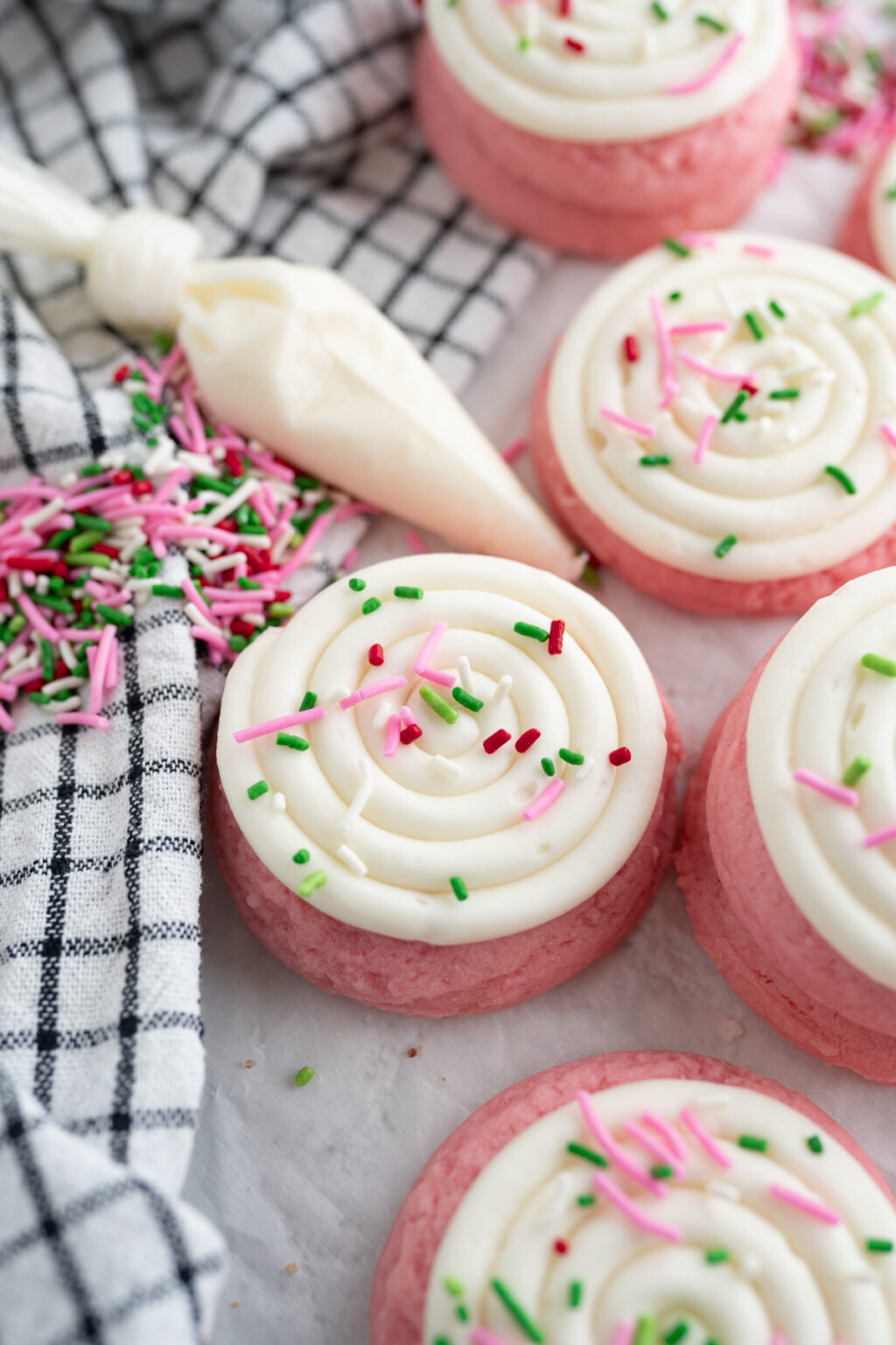 Christmas Pink Velvet Cookies - Cookies for Days