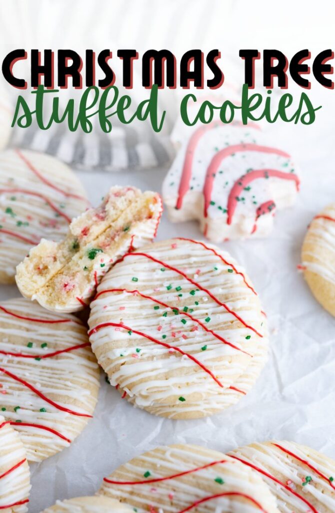 Mini Christmas Tree Cake Cookie - Cookies for Days